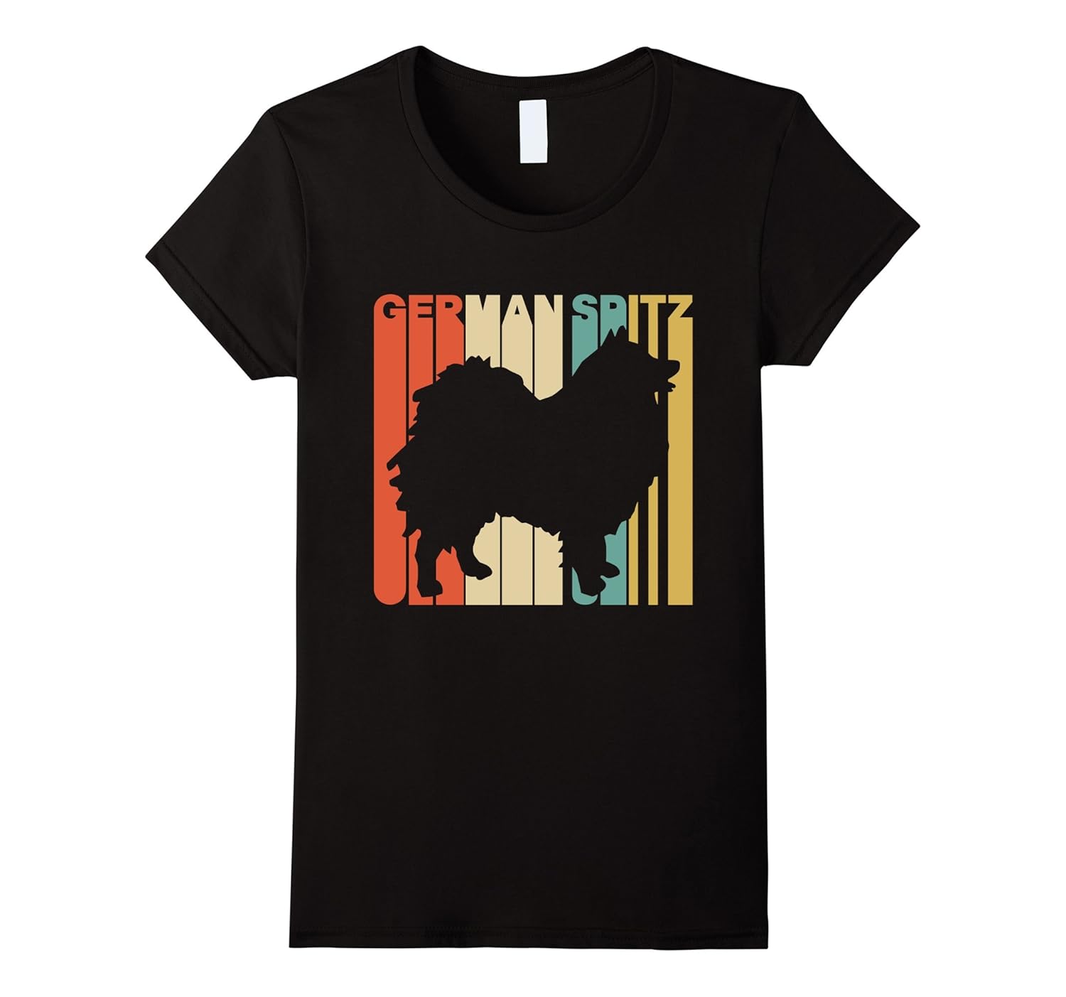 Vintage Style German Spitz Silhouette T-Shirt-4LVS – 4loveshirt
