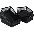 Amazon.com: Julyeen 6 Pack Shallow Plastic Storage Baskets, Classroom ...