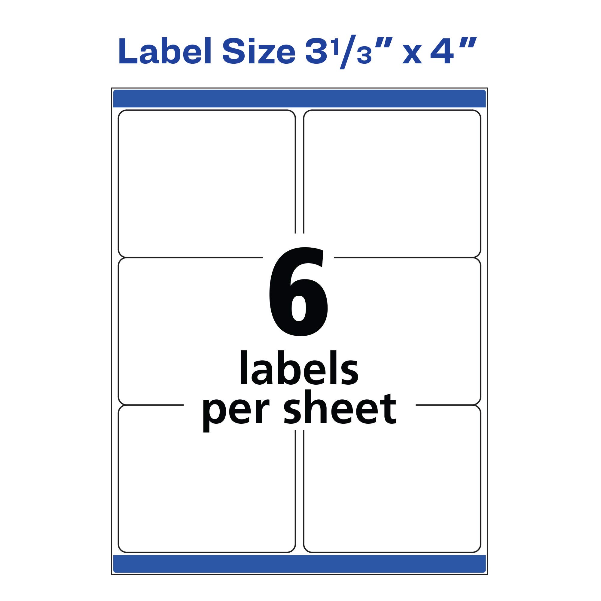 Mua Printable Shipping Labels with Sure Feed, 3-1/3" x 4", White, 600 ...