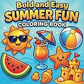 Amazon.com: Bold and Easy Summer Fun Coloring Book: 45+ Summer Themed ...