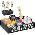 Amazon.com: Wooden S'mores Bar Station, Smores Caddy Holder with ...