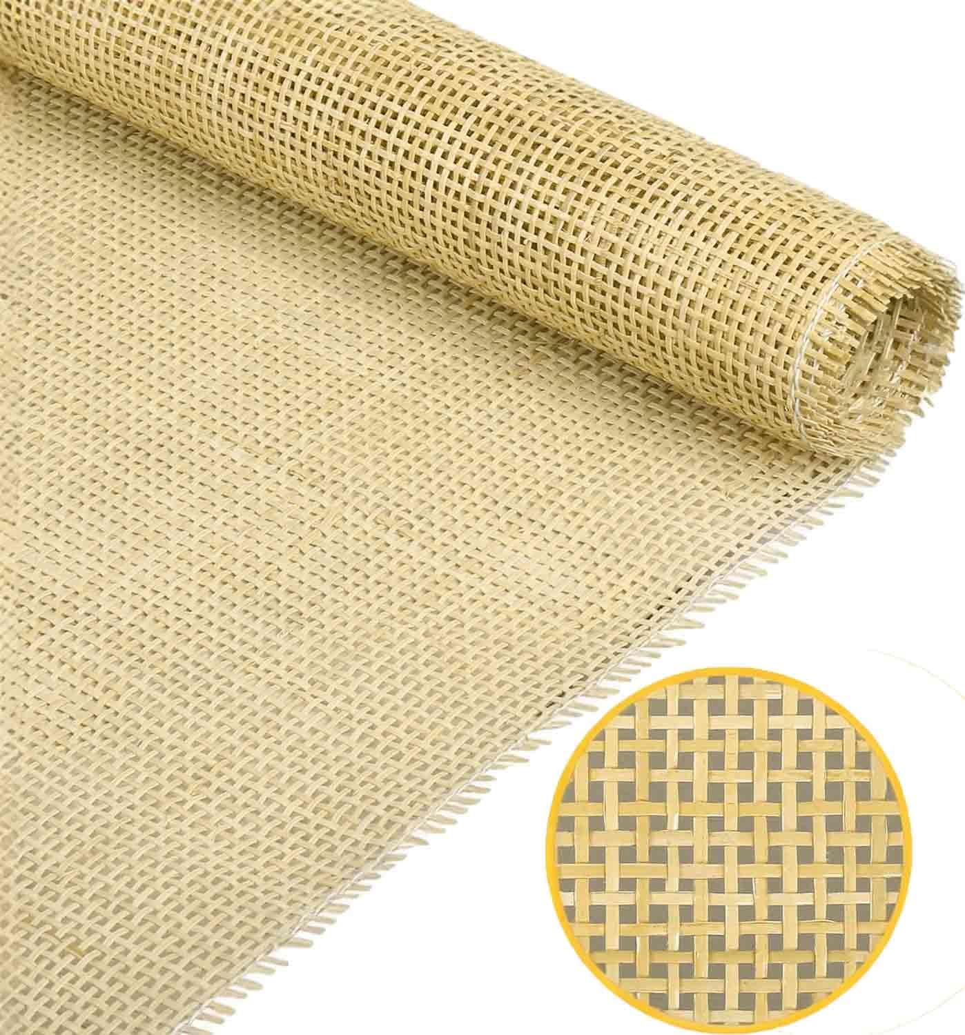 Natural Rattan Cane Webbing Roll - 24" x 60" (5 Feet) - Square Grid ...
