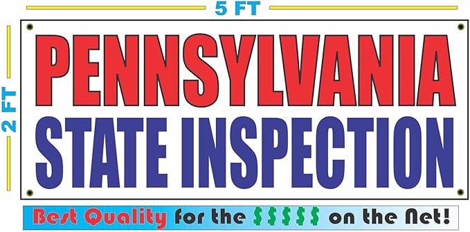 Amazon.com : Pennsylvania State Inspection 2x5 Banner Sign : Office ...
