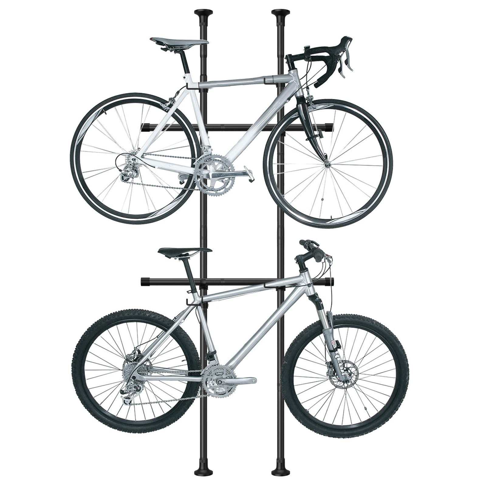 DIIG Bike Storage Rack?Adjustable No Drilling Bike Rack Garage Can store 3 Bicycles, vertical ...
