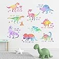Amazon.com: Yovkky Inspirational Pastel Gradient Dinosaur Wall Decals ...