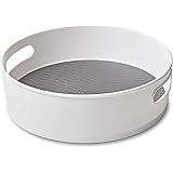 Copco Non-Skid 2 Tier Turntable, 12-Inch, White/Gray