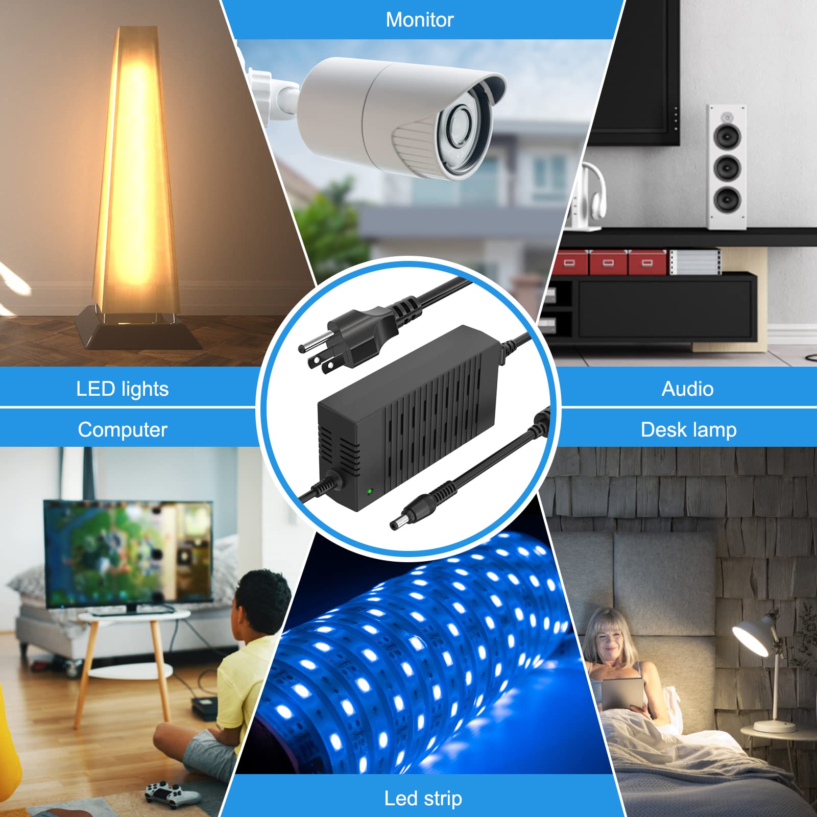 Mua 100-240V Main to 12V Charger Socket,AC/DC Converter,Power Adapter ...