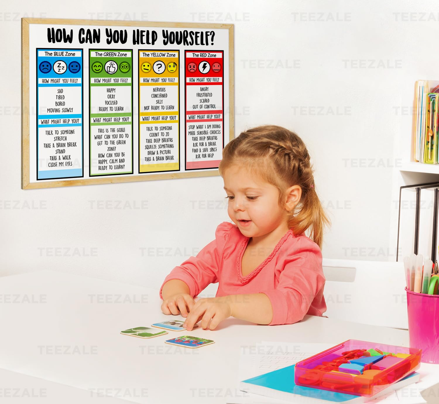 Mua Teezale 24x36 Inch Zones Of Regulation Poster, How Can You Help ...
