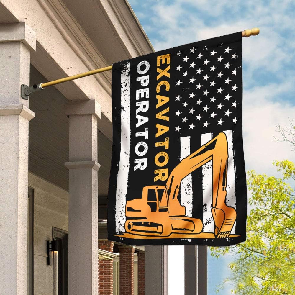 Amazon.com : Flags-Excavator Operator Flag QNK157F, Garden Flag (11.5 ...