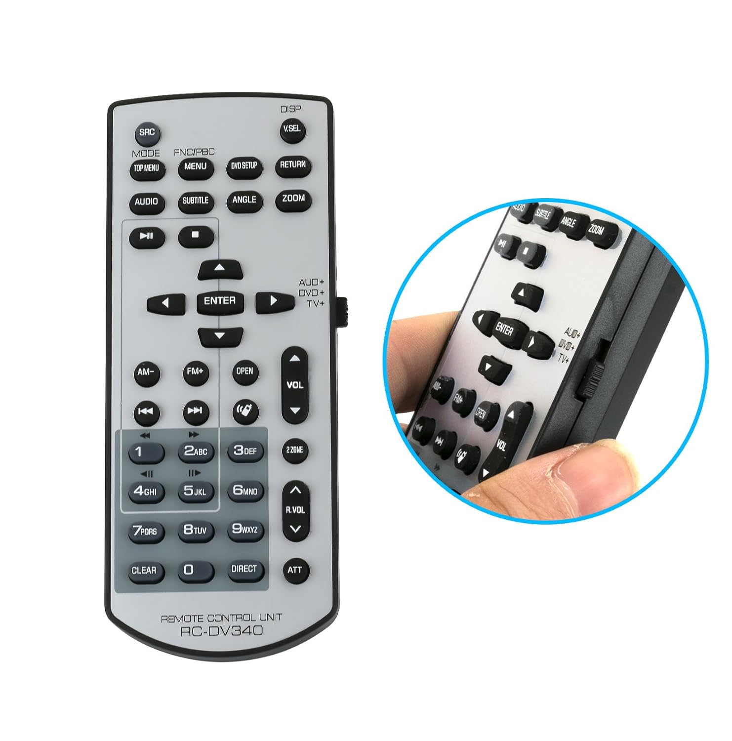 Amazon.com: New RC-DV340 Remote fit for Kenwood KVT-512 KVT512 DDX7019 ...