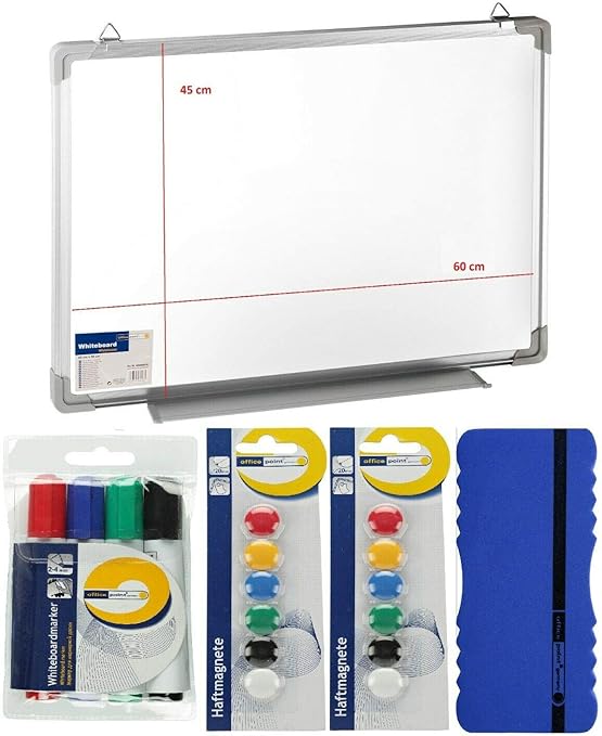 Whiteboard Set OFFICE POINT 5-teilig | Magnettafel weiß, 4 Whiteboard ...
