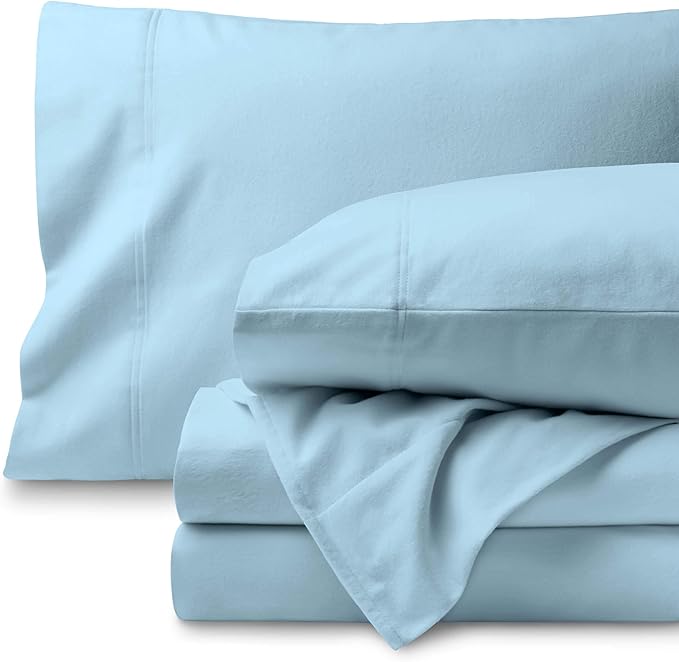 Bare Home Flannel Sheet Set 100% Cotton, Velvety Soft Heavyweight ...