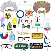 Amazon.com: Lide Road 25Pcs Scientist Photo Booth Props with Stick ...