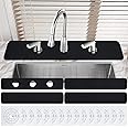 Amazon.com: 4 Pcs DIY Faucet Mat for Kitchen Sink - Fit 3 Hole - XL ...