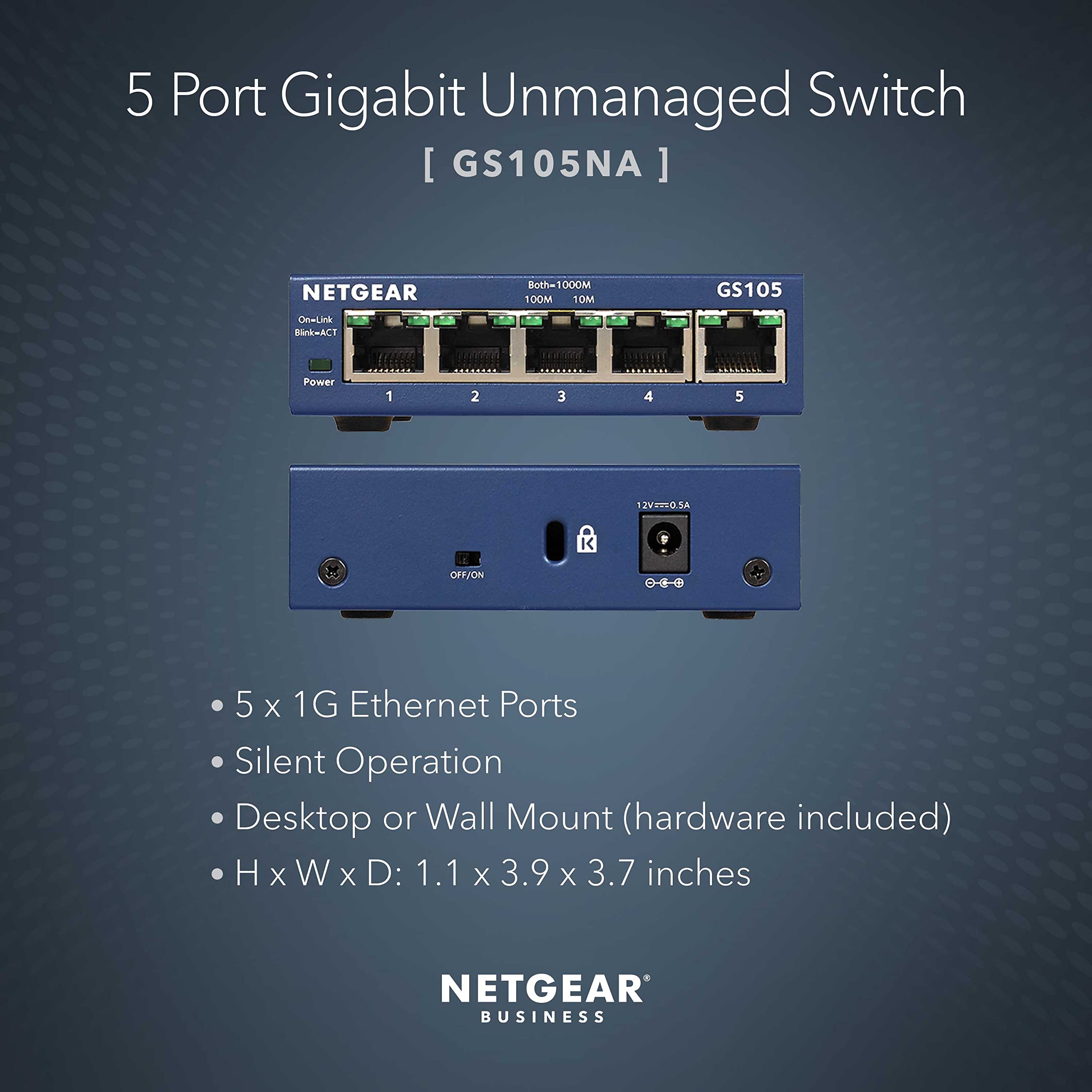 Mua NETGEAR 5-Port Gigabit Ethernet Unmanaged Switch (GS105NA ...