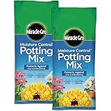 Amazon.com : Miracle-Gro Moisture Control Potting Mix, 2 cu. ft. brown : Soil And Soil ...