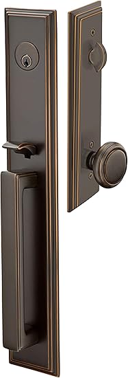 Emtek Contemporary Tubular Entry Set: Melrose Style with a Norwich Knob ...