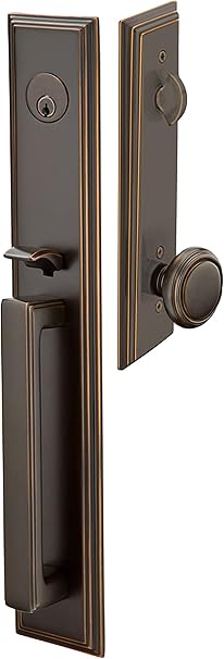 Emtek Contemporary Tubular Entry Set: Melrose Style with a Norwich Knob ...