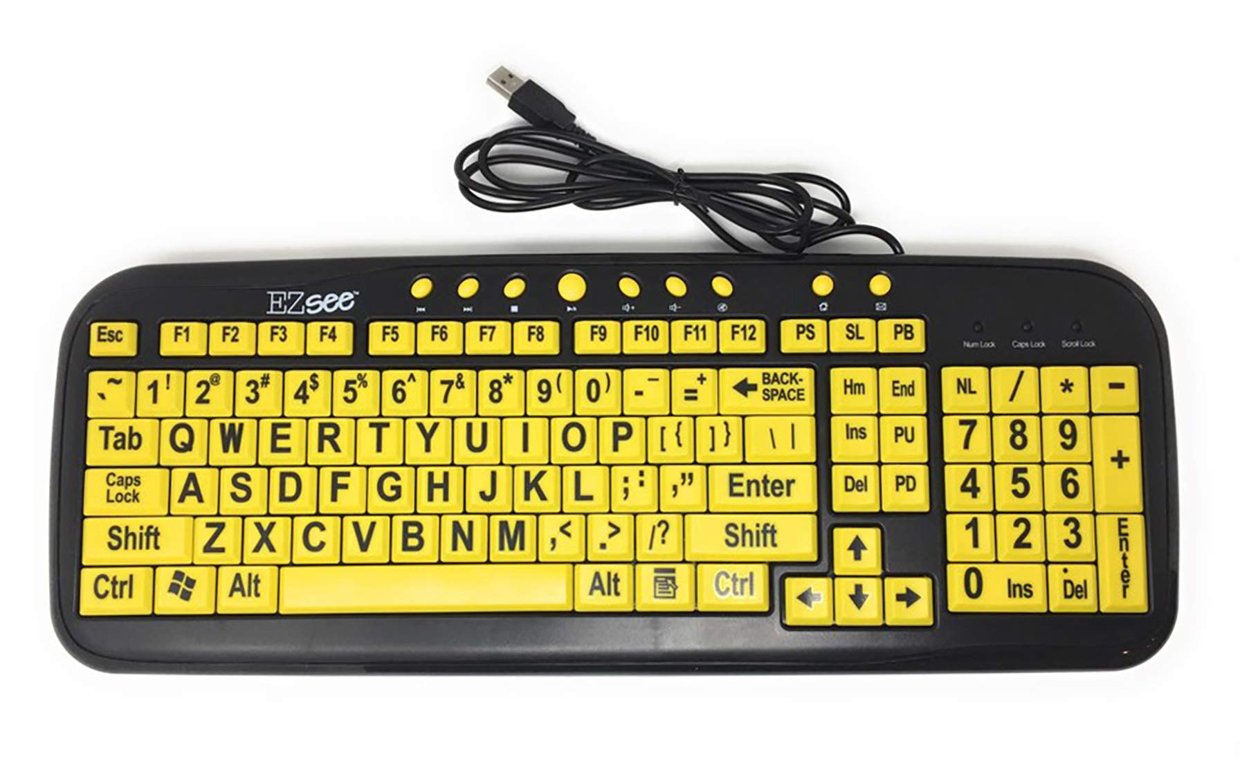 Buy New and Improved Ezsee by DC - Low Vision Large Print Keyboard ...