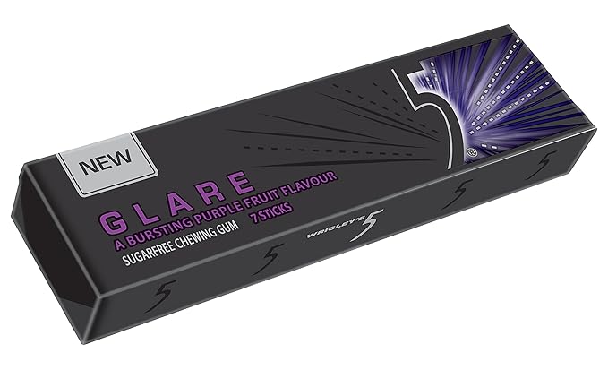 Wrigley's 5 GLARE A Bursting Purple Fruit Sugarfree Chewing Gum 7 ...