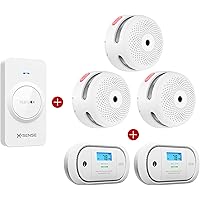 X-Sense Wireless Interconnected Smoke Detector Fire Alarm SD19-W (3-Pack), Wireless ...