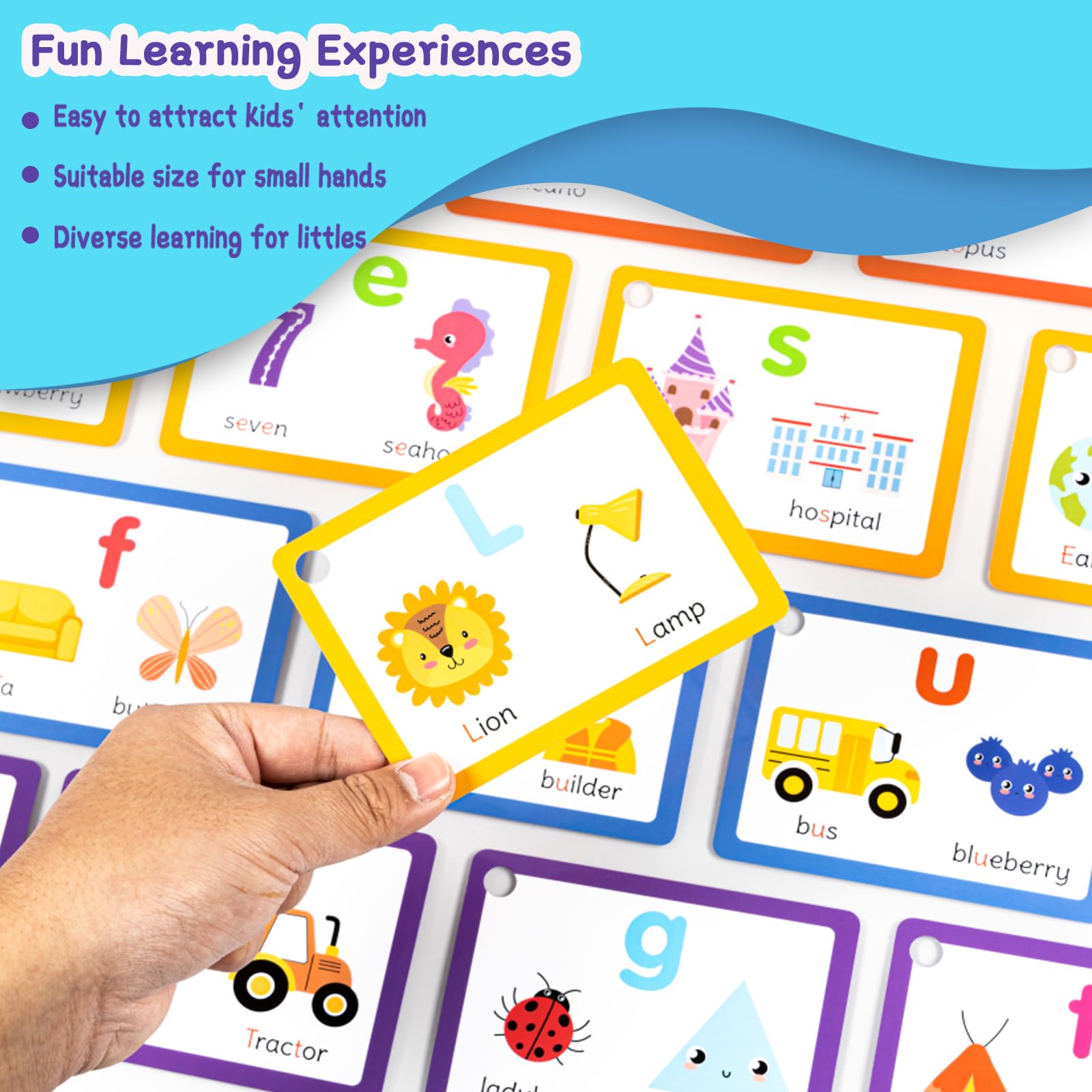 Mua Alphabet Flash Cards, 52 Uppercase and Lowercase ABC Flash Cards ...