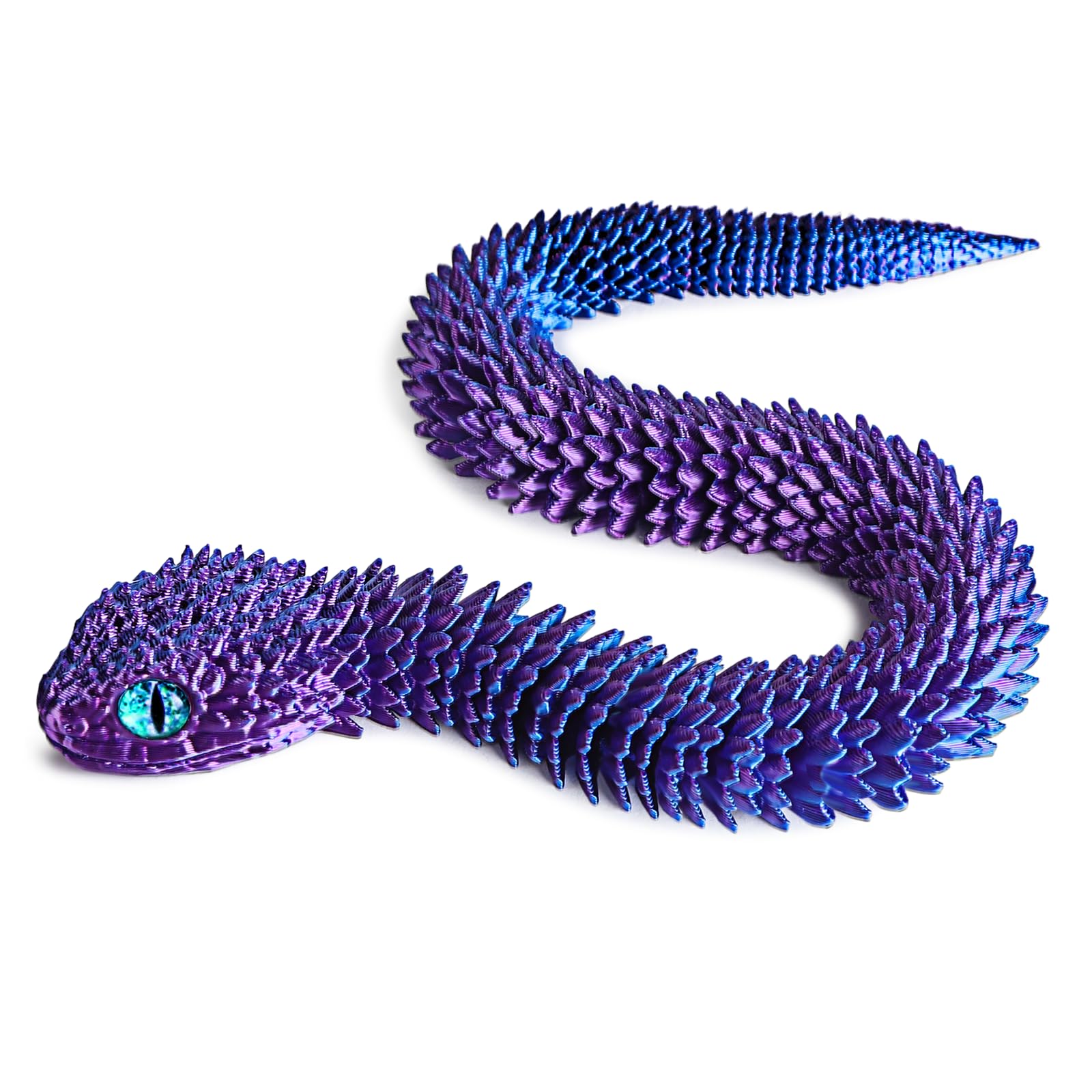 ATESSON 3D Printed Animals,3D Printed Snake Flexible Joints 11.8" 3D ...