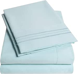 Amazon.com: 1500 Supreme Collection Twin XL Sheet Sets Light Blue- 3 ...