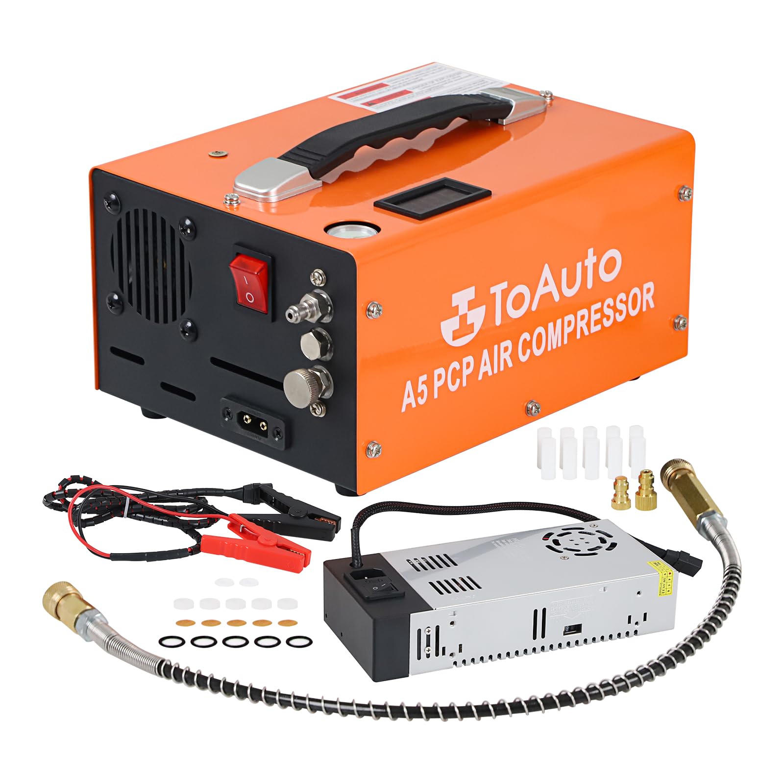 TOAUTO A5 4500Psi 30Mpa PCP Air Compressor,12V DC/110V AC PCP Airgun ...