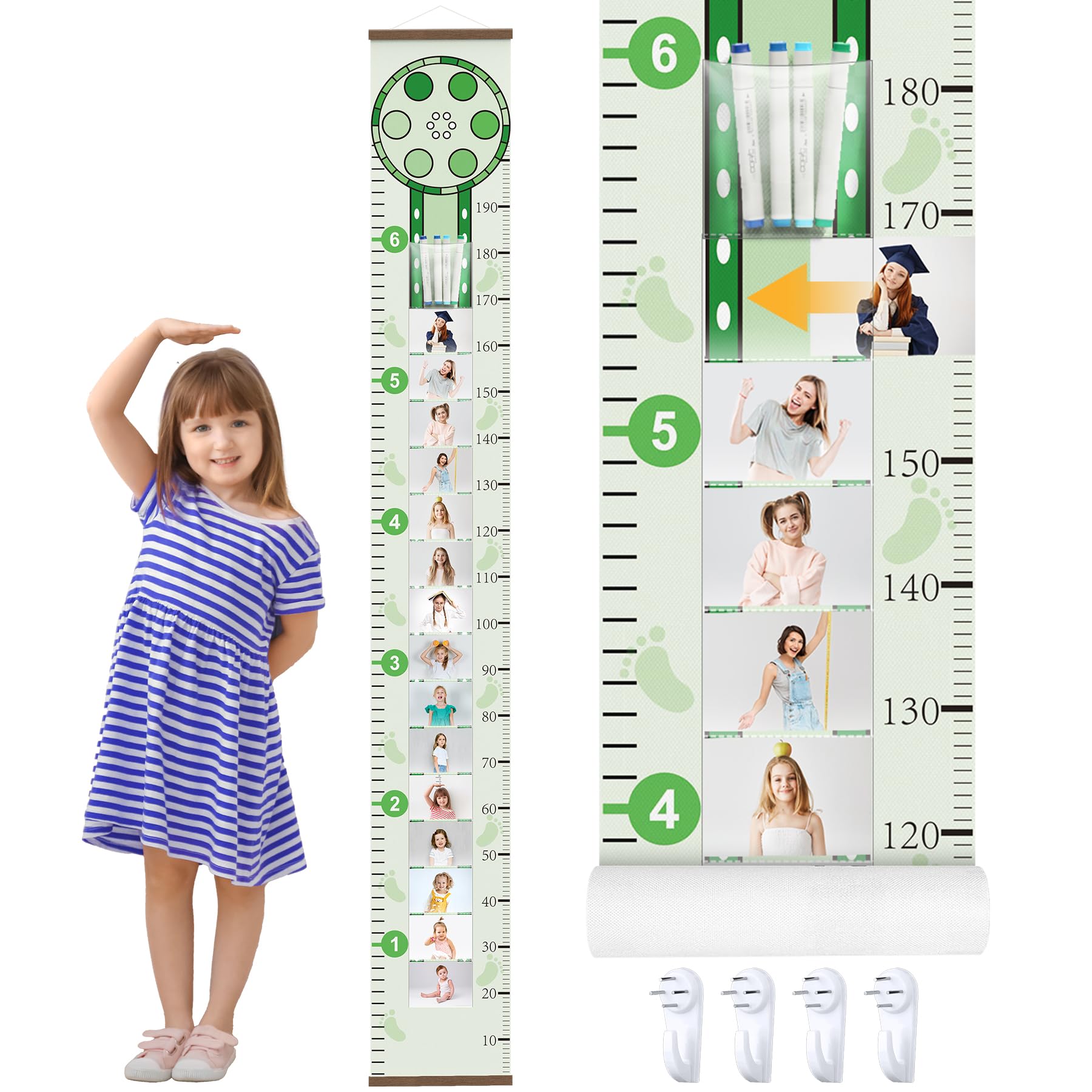 Projector Growth Chart for Kids with Picture Frames, Height Measurement ...