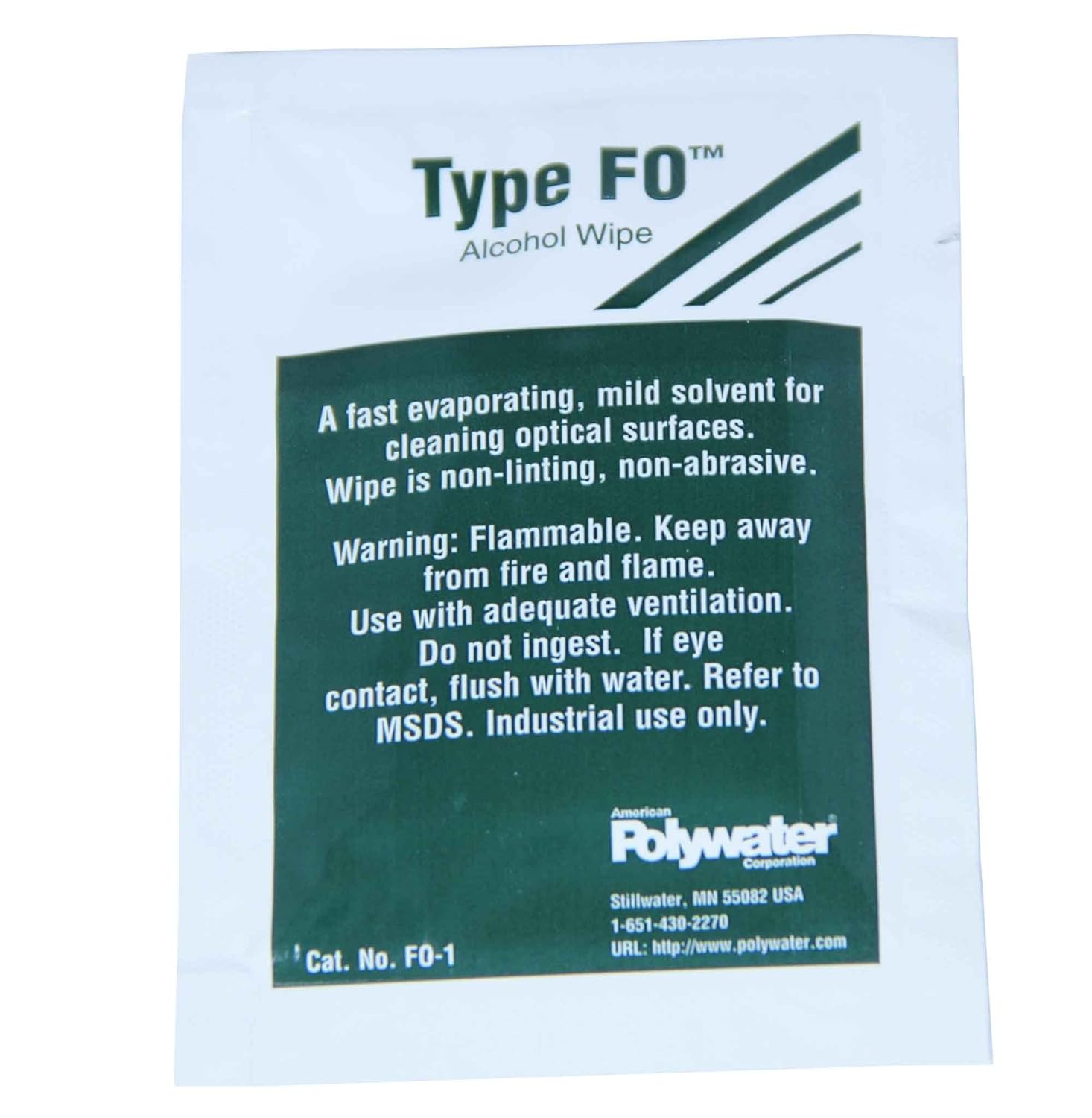 Polywater Type FO Alcohol Prep Wipe (Box of 50 Wipes): Science Lab ...