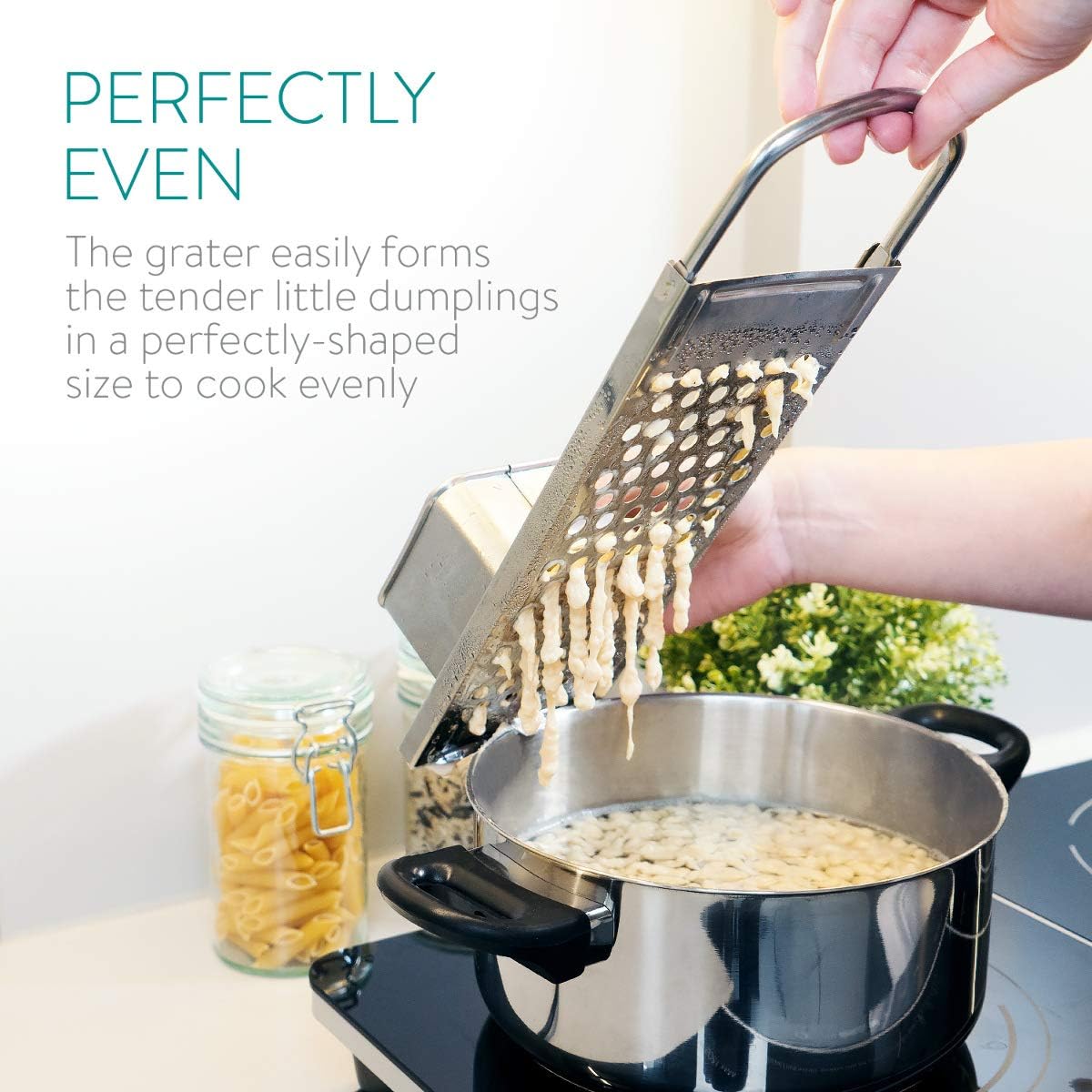 Navaris Spaetzle Pasta Maker, Homemade German Noodle and Dumpling Press ...