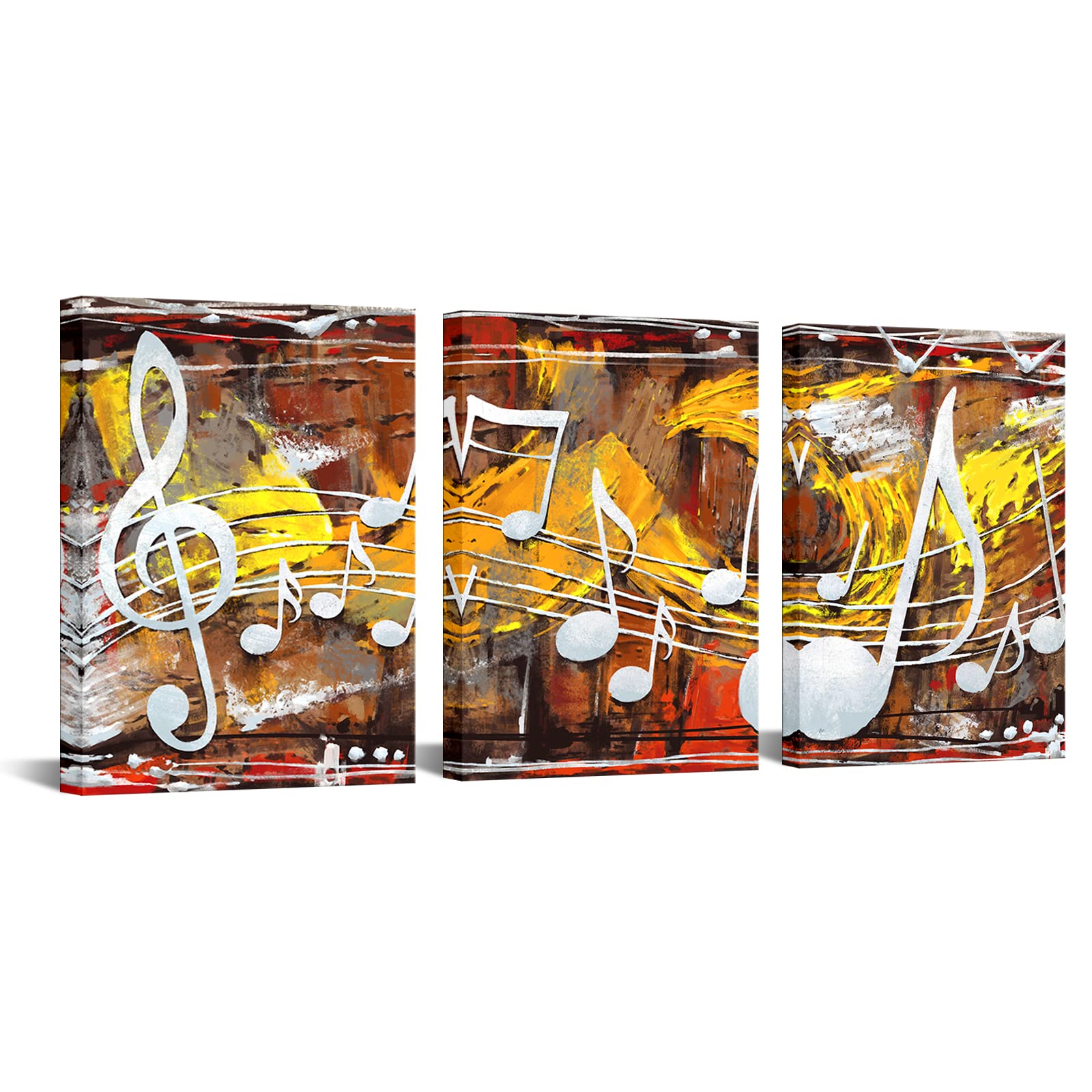 sechars Music Wall Decor Musical Notes Paintings on Canvas Modern ...