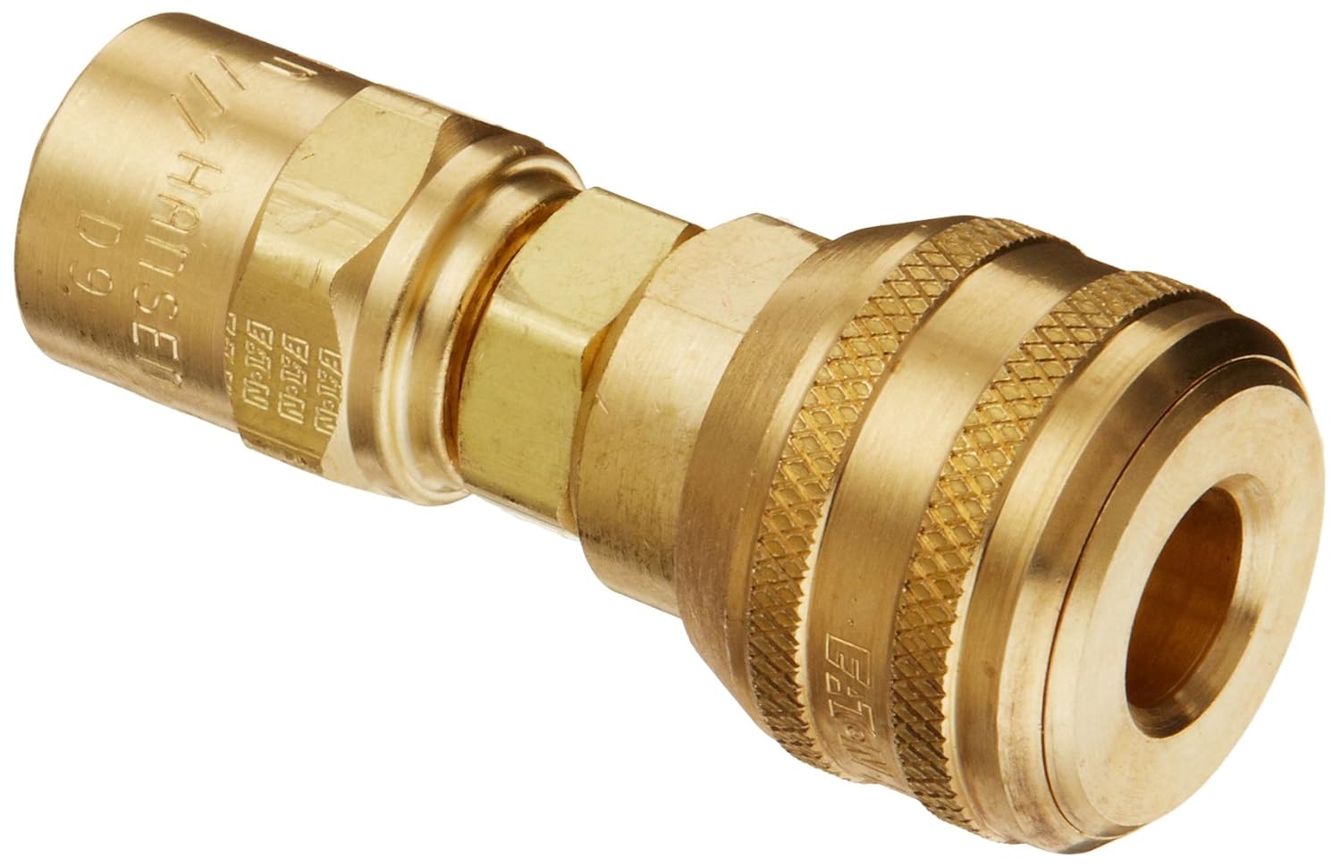 1/4 Hose ID 5/8 Hose OD Socket Eaton Hansen 3SB7 Brass ISO-B ...