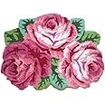 Amazon.com: Abreeze 3 Rose Shaped Rug Pink Roses Rug Handmade Rug Anti ...