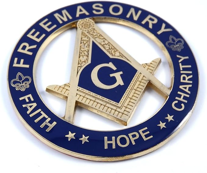 Freemason, Faith Hope and Charity 3" Metal Emblem 3D Masonic Decal MAS4 ...