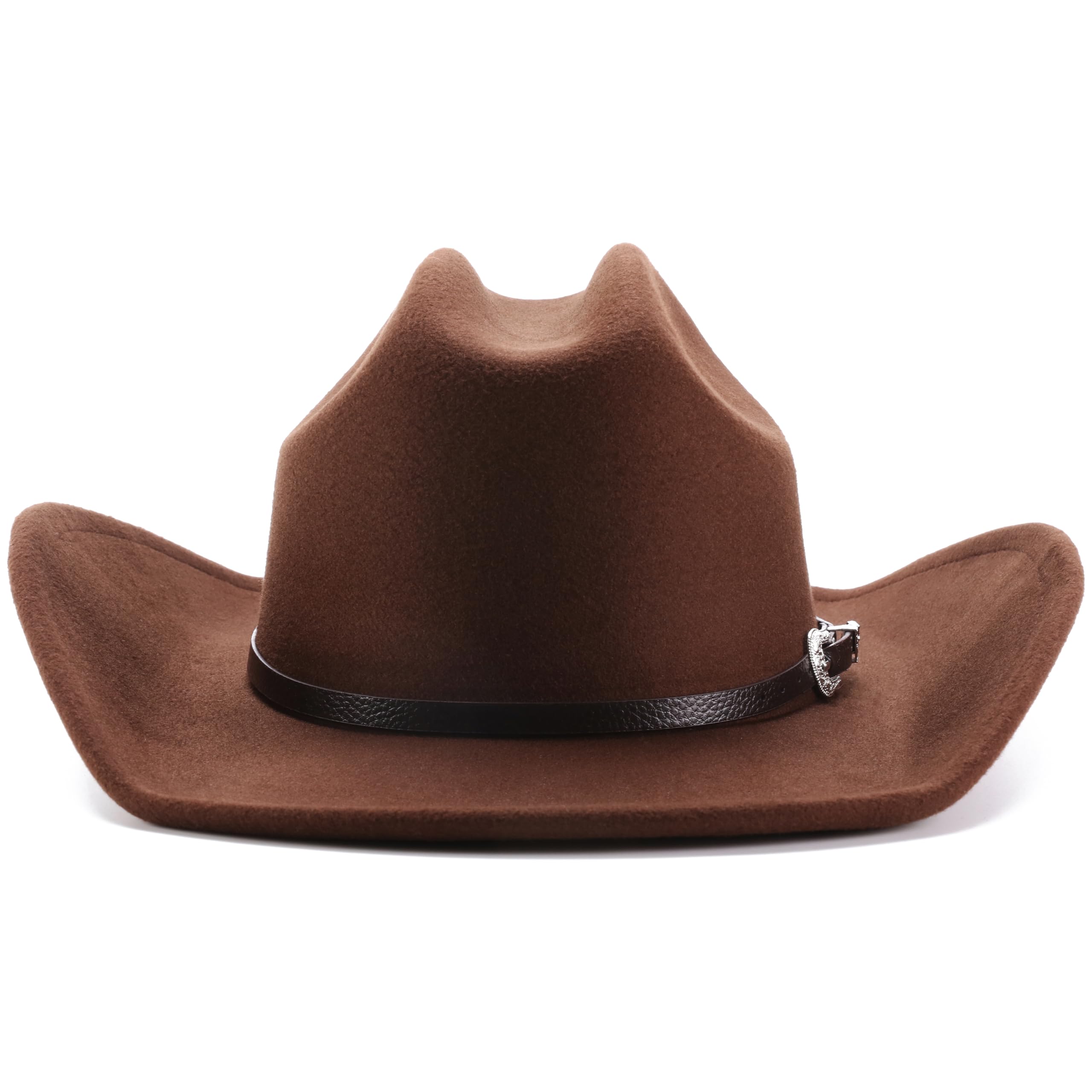 thuizen Classic Western Cattleman Crown Rolled Brim Cowboy Hat with ...