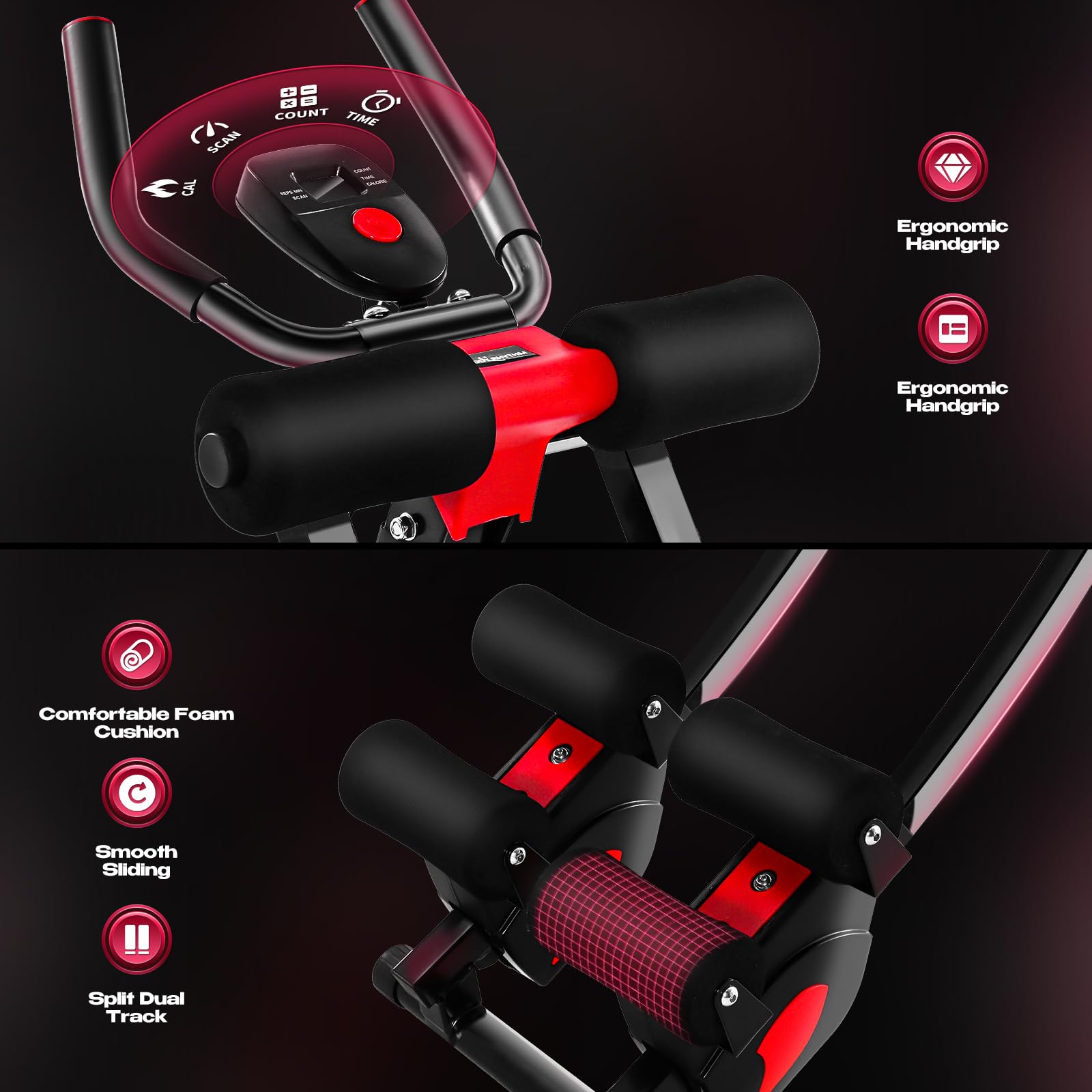 Mua BODY RHYTHM Dual-track Ab Workout Machine with 4 Adjustable Heights ...