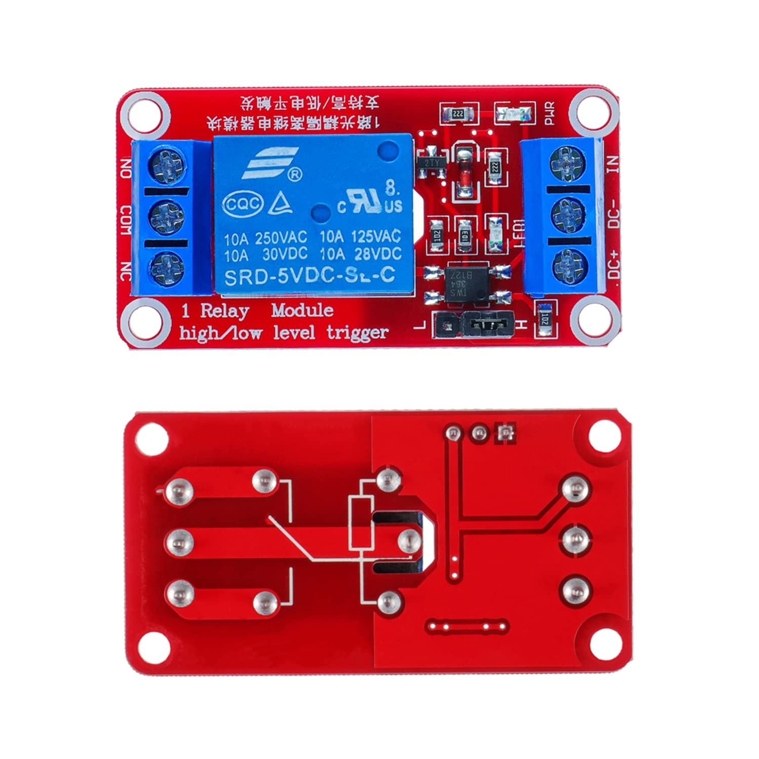 Mua 5V One Channel Relay Module Relay Switch with OPTO Isolation High Low Level Trigger (Pack of ...