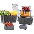 Amazon.com: LUXEAR 4 Pack Fruit Containers for Fridge, Vegetable ...