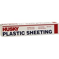 Husky Plastic Sheeting Clear 4ml 12ft x 100ft - Weatherproofing Window ...