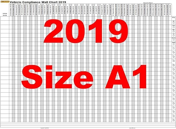 2019 Folded A1 Vehicle Maintenance Planner 2019 HGV Lorry Inspection ...