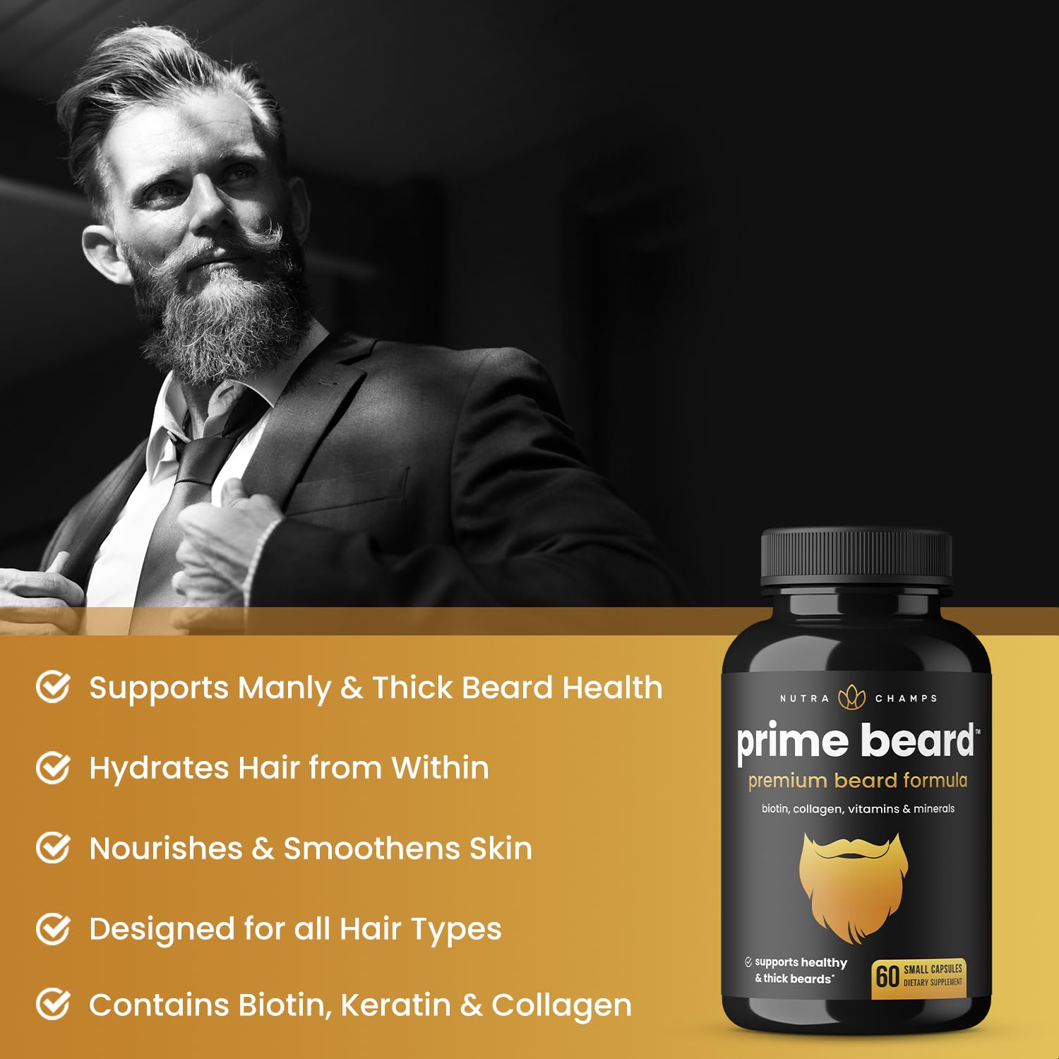 Mua NutraChamps Prime Beard Vitamins | Manly, Thick, Fast & Healthy ...