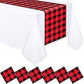 Amazon.com: Preboun 6 Pcs Plastic Checkered Table Runner 14 x 108 Inch ...
