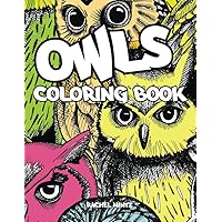 Owls Coloring Book: Owl Doodle Designs, Relaxing Patterns for Adults ...
