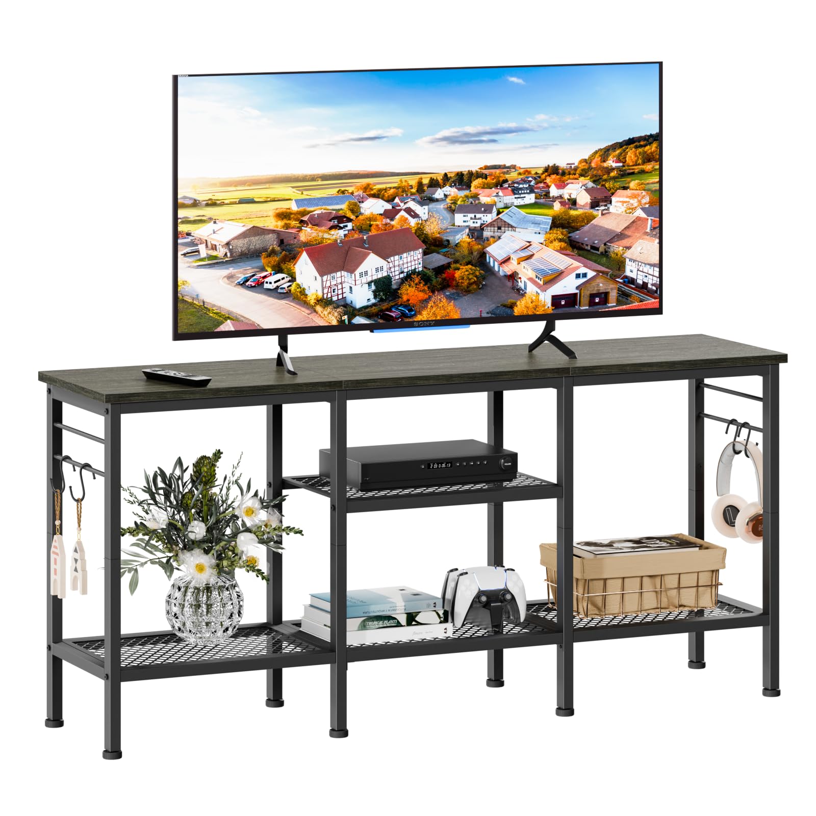 Furologee TV Stand for TVs up to 55 Inch, Entertainment Center with ...