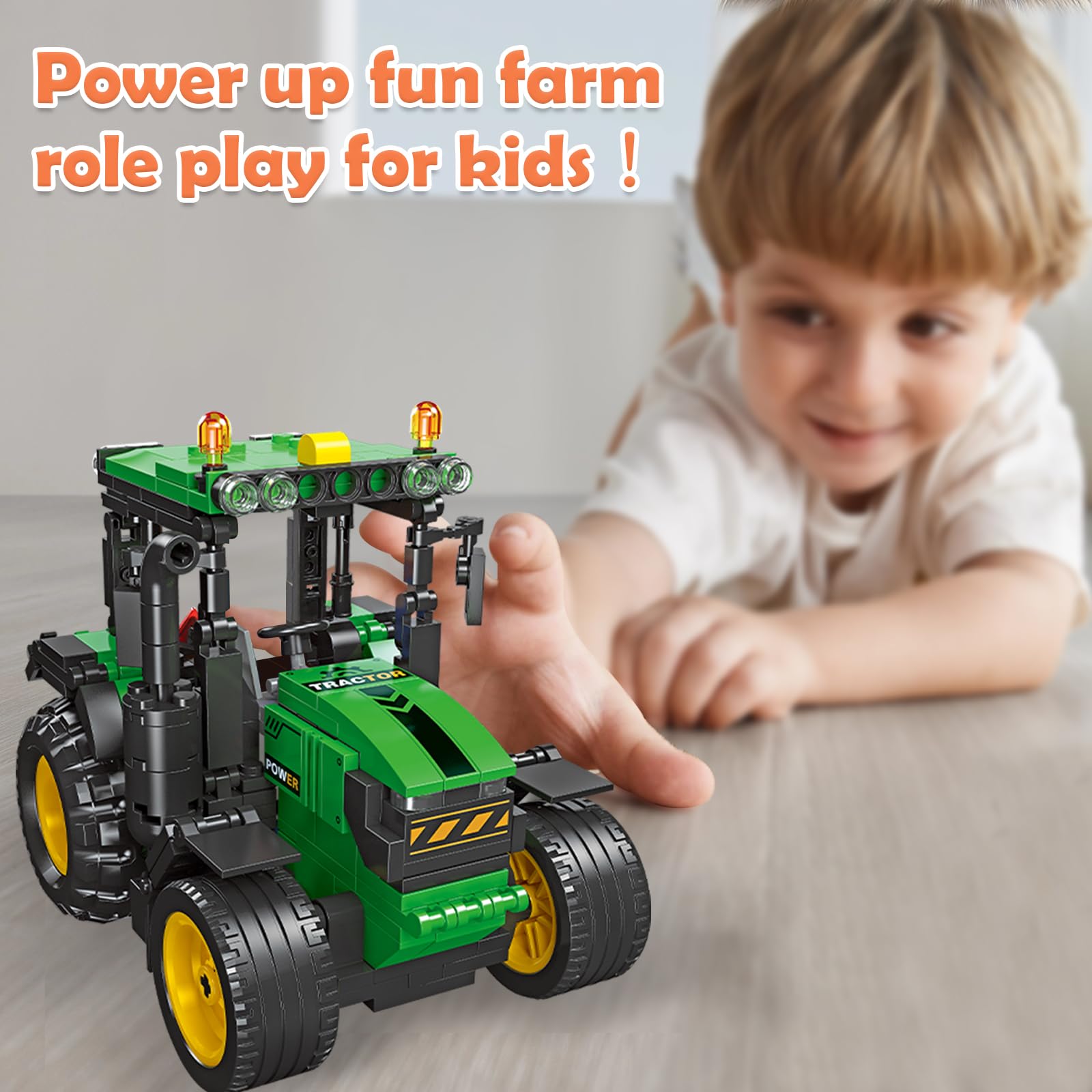 Mua Snlywan Farm Tractor Building Set for Kids,Pull Back Tractor Model ...