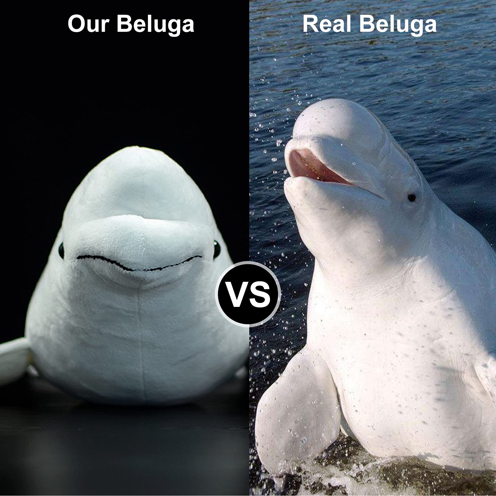 Mua Simulation White Beluga Whale Plush Toy - Long Lifelike ...
