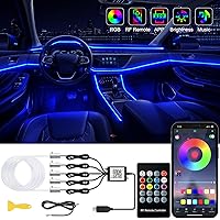 Amazon.com: Car LED Interior Strip Lights, RGB Car Interior LED Light ...