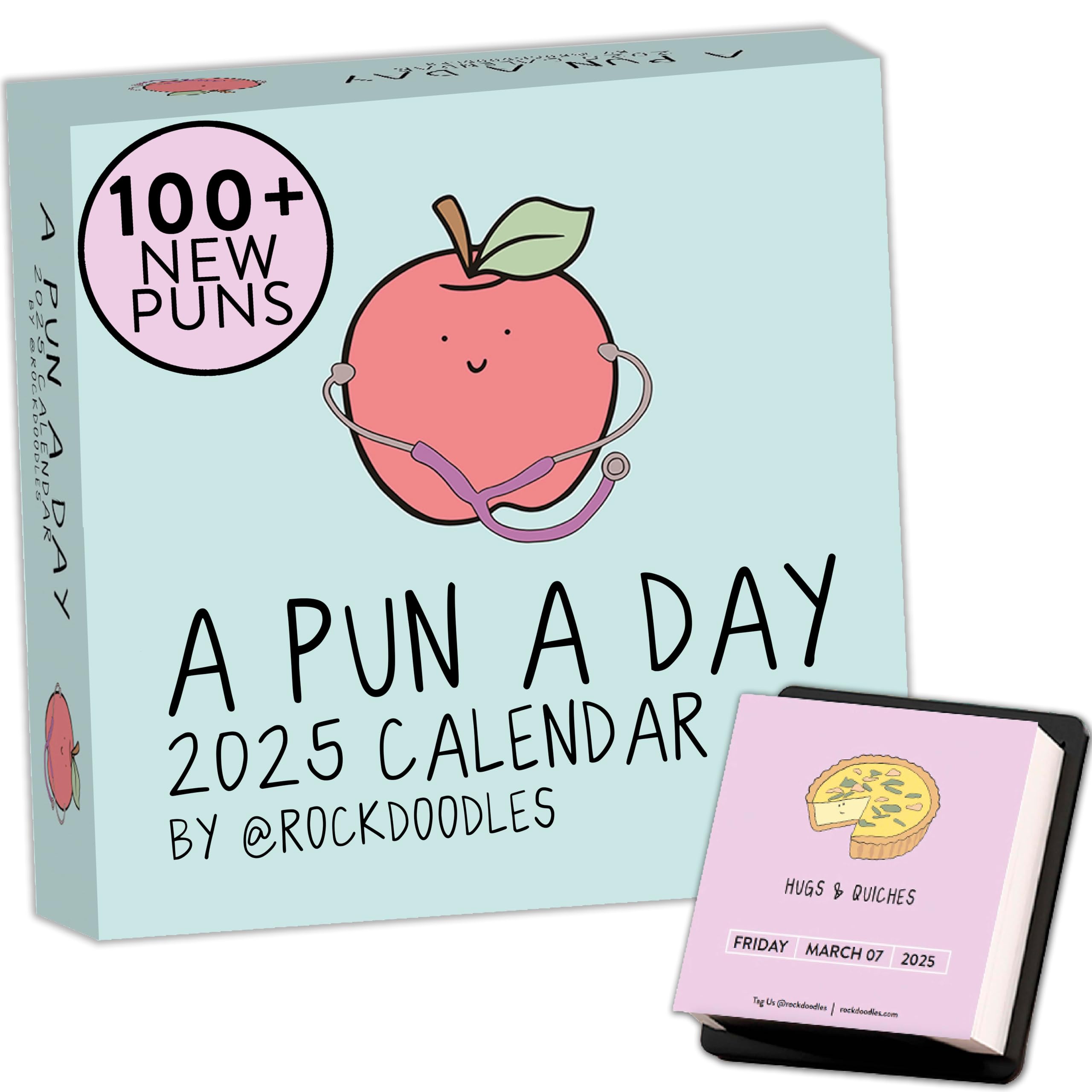 rockdoodles 2025 Punny Daily Desk Calendar| Funny Calendar 2025 Day to ...